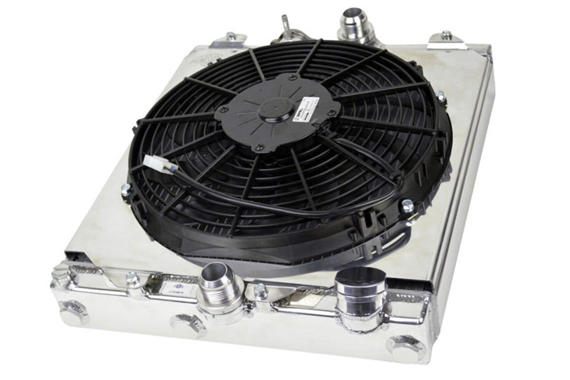 CSF Race Ultimate Aluminum Half Radiator w/Fan+ Shroud - Mitsubishi EVO ...